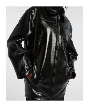 COURREGES Coated Cotton-blend Jacket