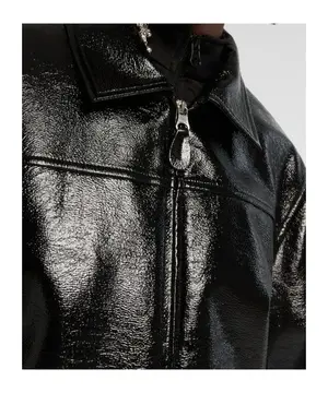 COURREGES Coated Cotton-blend Jacket