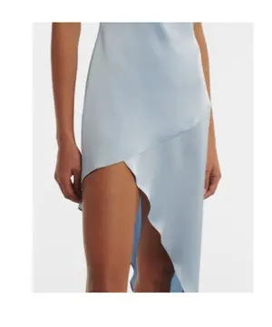 David Koma Feather-trimmed Satin Cocktail Dress