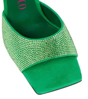 Attico Devon Embellished Leather And Suede Sandals