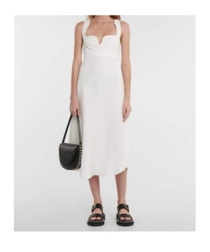 Stella McCartney Piped Asymmetric Midi Dress