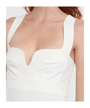 Stella McCartney Piped Asymmetric Midi Dress