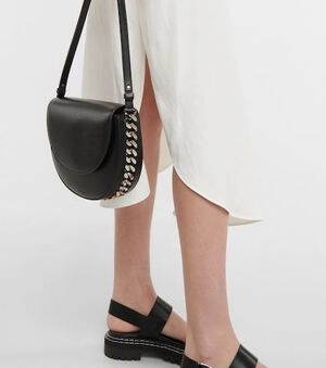 Stella McCartney Piped Asymmetric Midi Dress