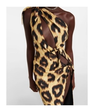 Attico Leopard-print Cutout Maxi Dress