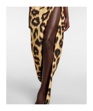 Attico Leopard-print Cutout Maxi Dress