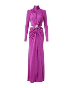 Rabanne Cutout Crystal-embellished Jersey Gown - Pink