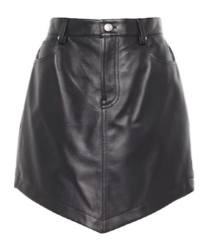 Alexandre Vauthier Leather Miniskirt - Black