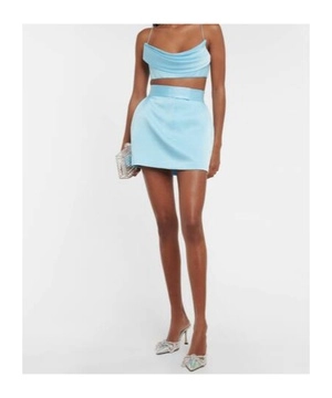 Alex Perry Carva Satin Crêpe Crop Top