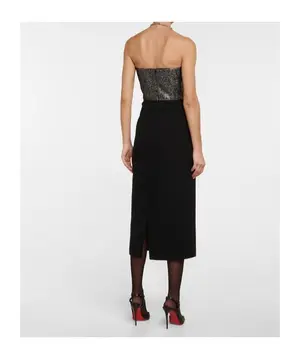 Alessandra Rich Tweed Midi Dress