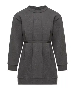 Moncler Cotton Sweatshirt Dress - Dark Gray