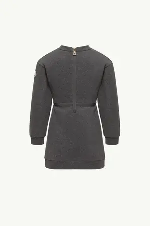 Moncler Cotton Sweatshirt Dress With Pleated Details