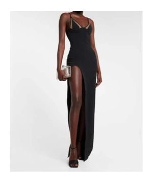 David Koma Mesh-paneled Gown