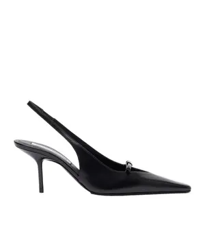 Victoria Beckham 75 Leather Slingback High-heel Sandals - Black