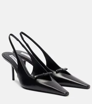 Victoria Beckham Slingback Leather High-heeled Sandals With Stiletto Heel