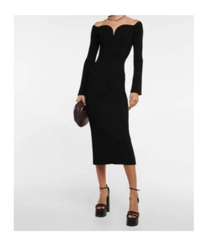 Galvan Grace Off-shoulder Midi Dress