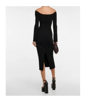 Galvan Grace Off-shoulder Midi Dress