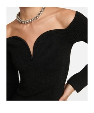 Galvan Grace Off-shoulder Midi Dress