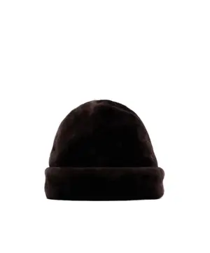 Nour Hammour Blokes Shearling Hat - Black