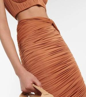 Alex Perry Hartley Ruched Maxi Skirt