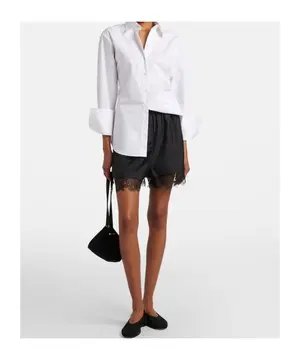 RÓHE Lace-trimmed Silk Shorts