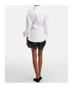 RÓHE Lace-trimmed Silk Shorts