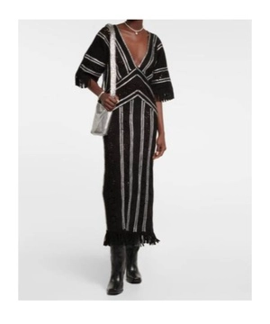 Dodo Bar Or Brett Suede Cutout Midi Dress