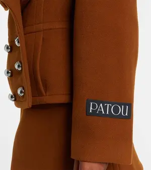 PATOU Cropped Double-breasted Casual Jacket