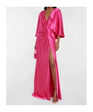 Monique Lhuillier Draped Satin Gown