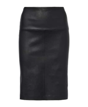 Stouls Gin Leather Midi Skirt