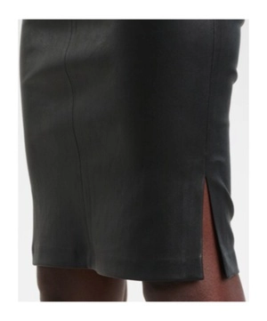 Stouls Gin Leather Midi Skirt