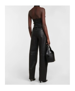 Stouls Cassidy High-rise Wide-leg Suede Pants