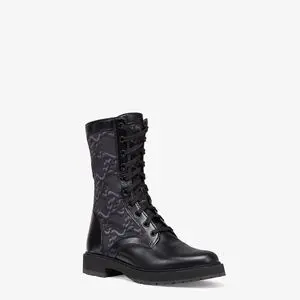 Fendi Logo-debossed Combat Boots