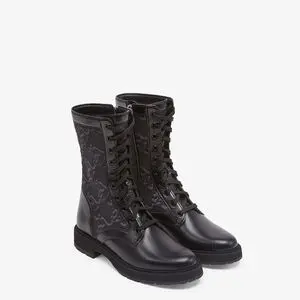 Fendi Logo-debossed Combat Boots