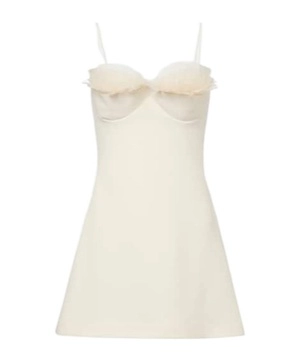 David Koma Ruffled Minidress - White