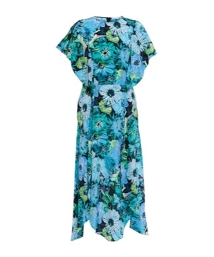 Stella McCartney Floral Silk Maxi Dress - Blue