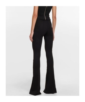 David Koma Lace-up Cotton Jersey Flared Pants