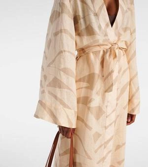 Johanna Ortiz Printed Linen Beach Cover-up