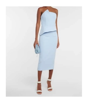 SAFIYAA LONDON Delani Peplum Midi Dress