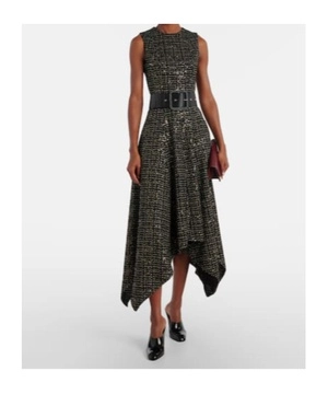 SAFIYAA LONDON Okimi Sequined Tweed Midi Dress