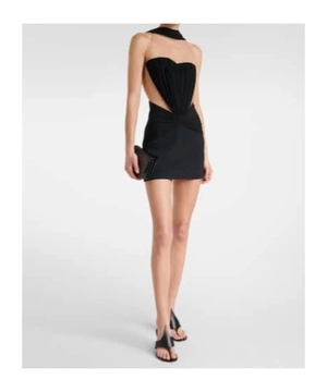 David Koma Scarf-detail Ruched Minidress