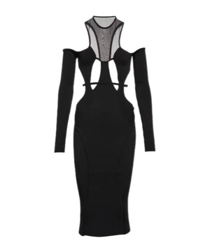 NENSI DOJAKA Cutout Midi Dress - Black