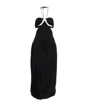 Stella McCartney Cutout Halterneck Midi Dress - Black