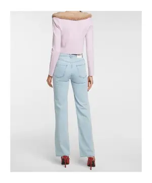 FRAME Embellished High-rise Jeans