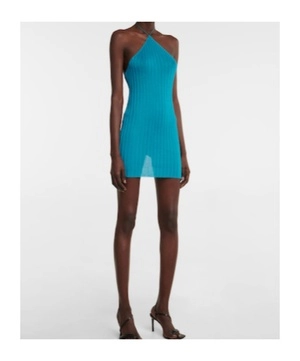 NENSI DOJAKA Halterneck Cotton Minidress