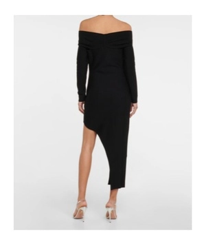 SAFIYAA LONDON Belle Off-shoulder Knit Midi Dress