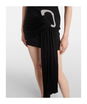 David Koma Embellished Draped Jersey Minidress
