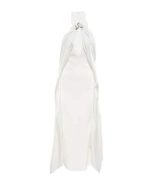 David Koma Halterneck Midi Dress - White