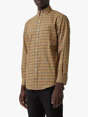 Burberry Small Plaid Cotton Shirt