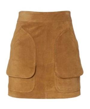 Veronica Beard Norwood Suede Miniskirt - Brown