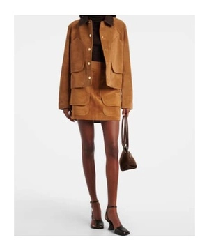 Veronica Beard Norwood Suede Miniskirt
